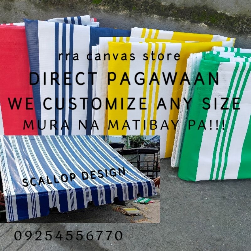 (4ft x8ft) ROLL UP / ROLL DOWN SCALLOP DESIGN TRAPAL LONA TARPAULIN ...