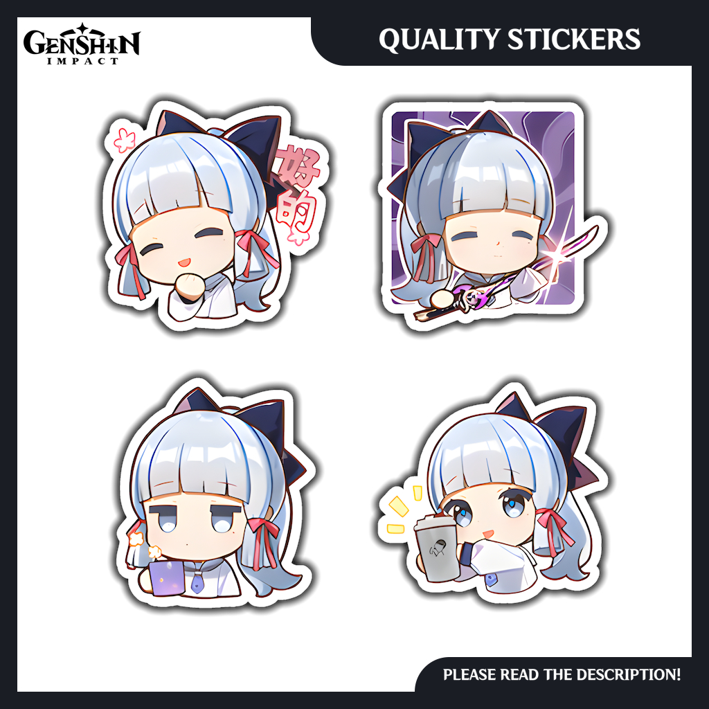 Kamisato Ayaka HEYTEA Collab - Genshin Impact Emoji Stickers | Shopee ...