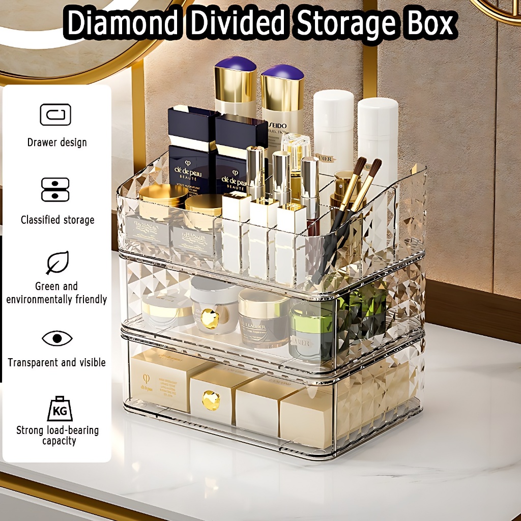 Acrylic Skin Care Storage Make Up Organizer Transparent Cosmetic ...