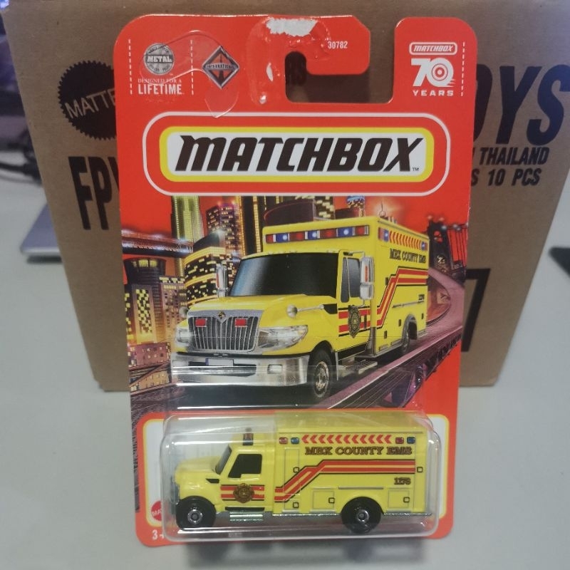 Non Mint Card International Workstar Ambulance, Case S 2023 Matchbox ...