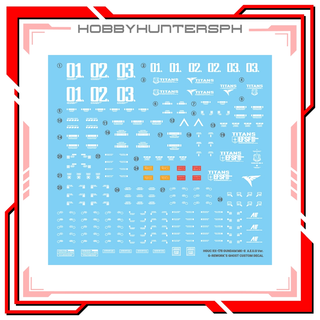 G-Rework HG MK-II Titans Waterslide Decals | Shopee Philippines
