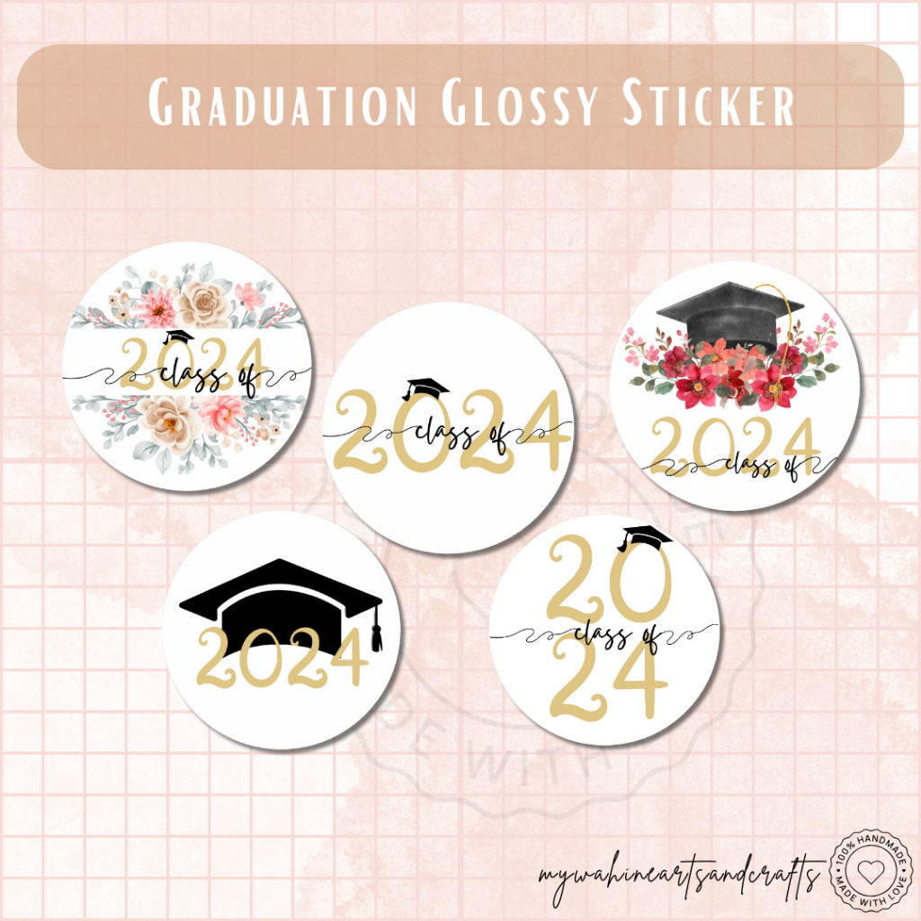 Graduation Sticker (10pcs), Happy Graduation, Glossy Sticker ...