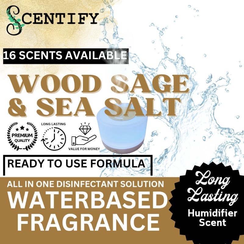 SCENTIFY 1 LITER Disinfectant Solution with Scent Waterbased Essential Oil for Humidifier Scent ...