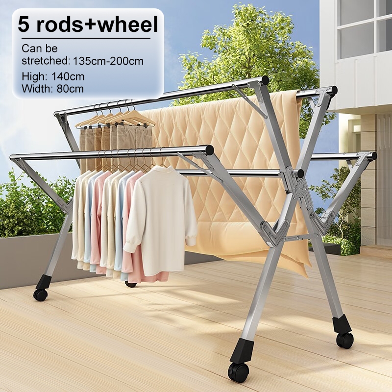 5 Bar Foldable Sampayan Stainless Drying Rack Clothes Rack Sampayan ...