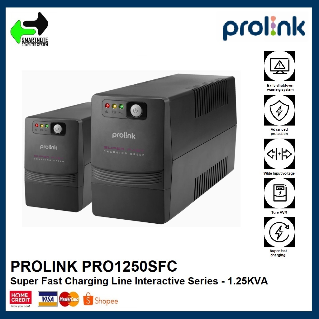 Prolink Pro1250SFC Super Fast Charging Line Interactive Series - 1 ...