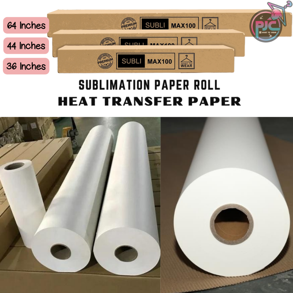 36" & 44" inches SUBLIMAX (100GSM) SUBLI PAPER ROLL Transfer Paper for ...