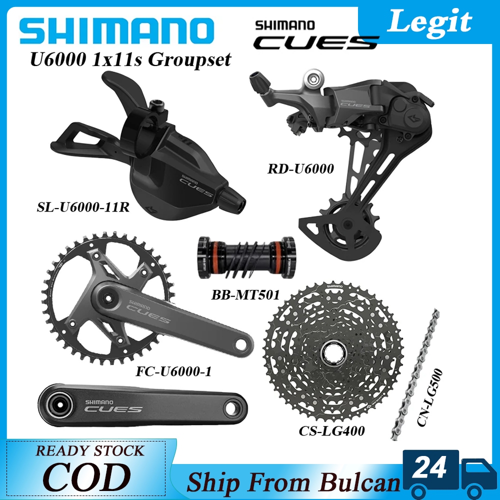 Shimano CUES U6000 1x11s MTB Groupset Shifter 170mm 32T Crankset Rear Derailleur 11s Cassette ...
