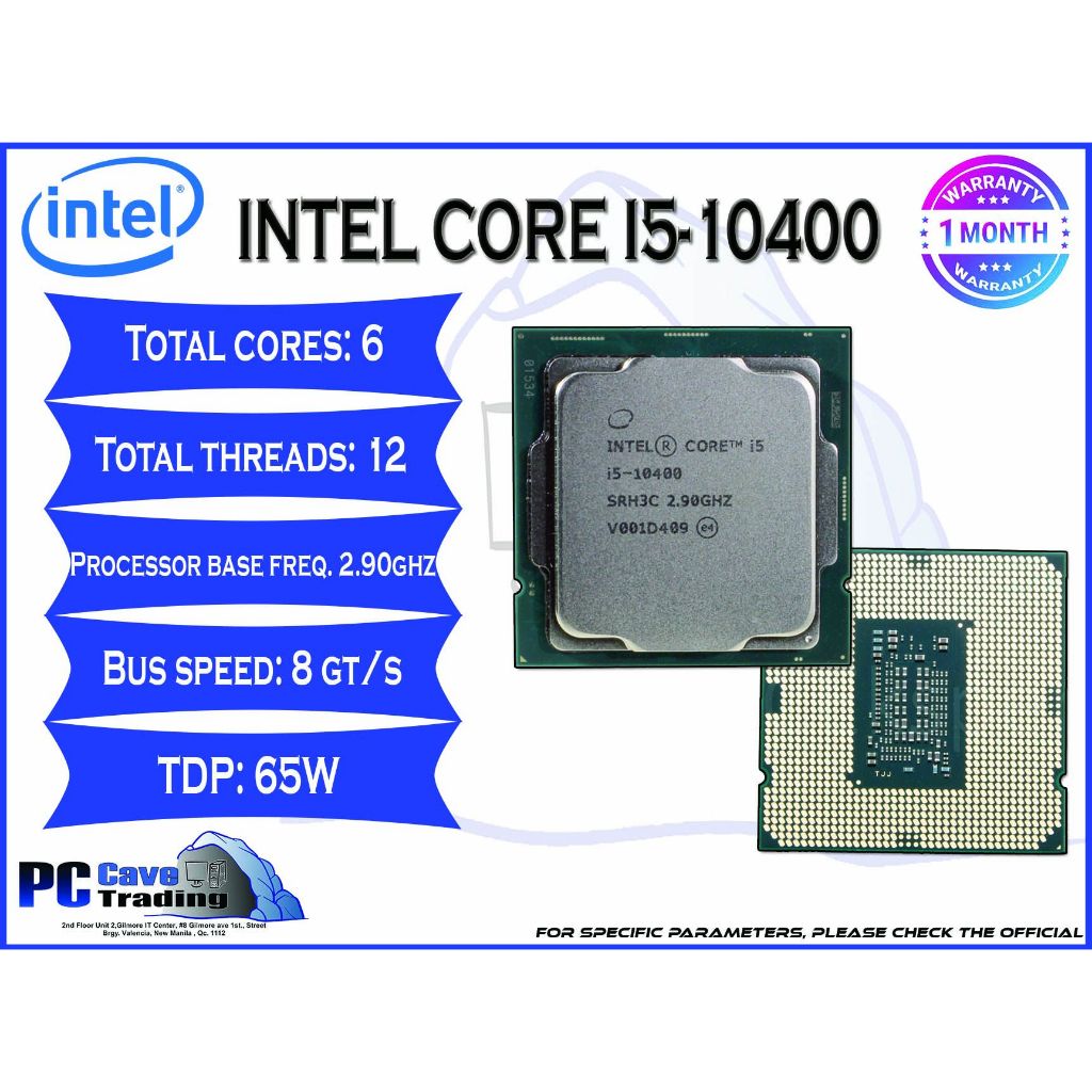 Intel I5 - 10400 10th Gen Processor Socket LGA 1200 | Shopee Philippines