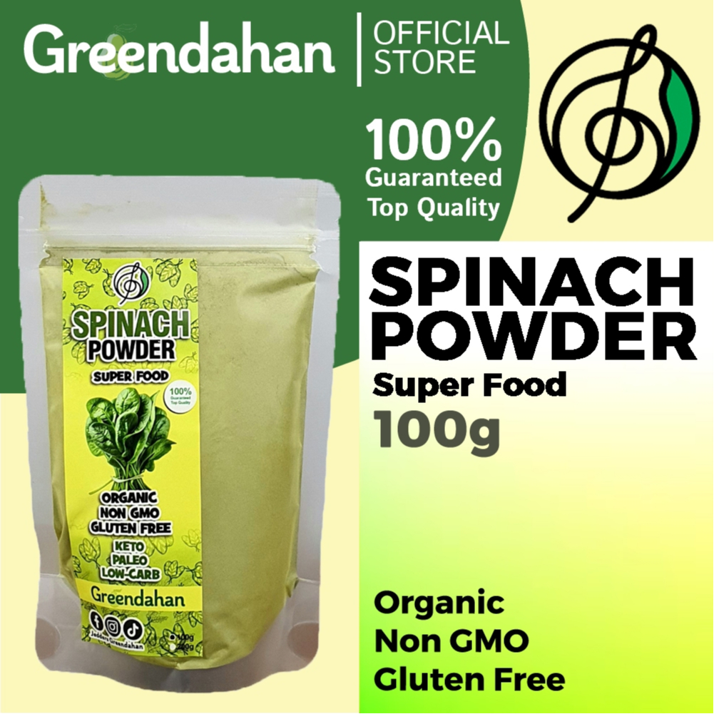 GREENDAHAN / Organic Spinach Powder 100g | 200g - Superfood | Shopee ...