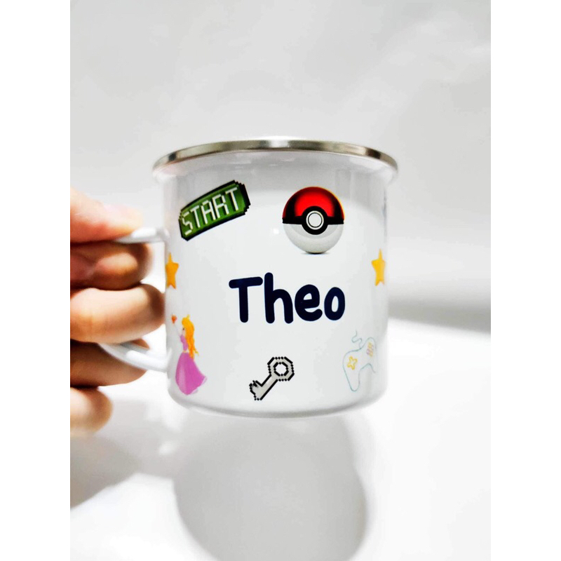 Pikachu Theme Camper Mugs Enamel Mug for Birthday Giveaway Christening ...
