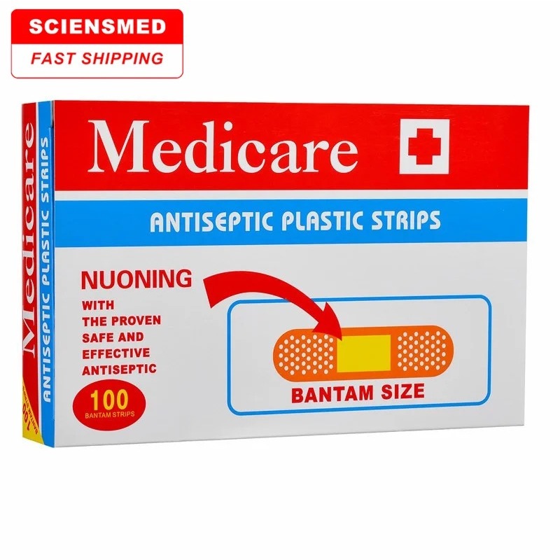 100pcs/box Medical Plaster Strips Adhesive Antiseptic Bandage Band Aid ...
