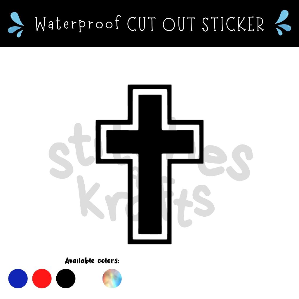 Cross sticker waterproof cut out decal sticker | Shopee Philippines