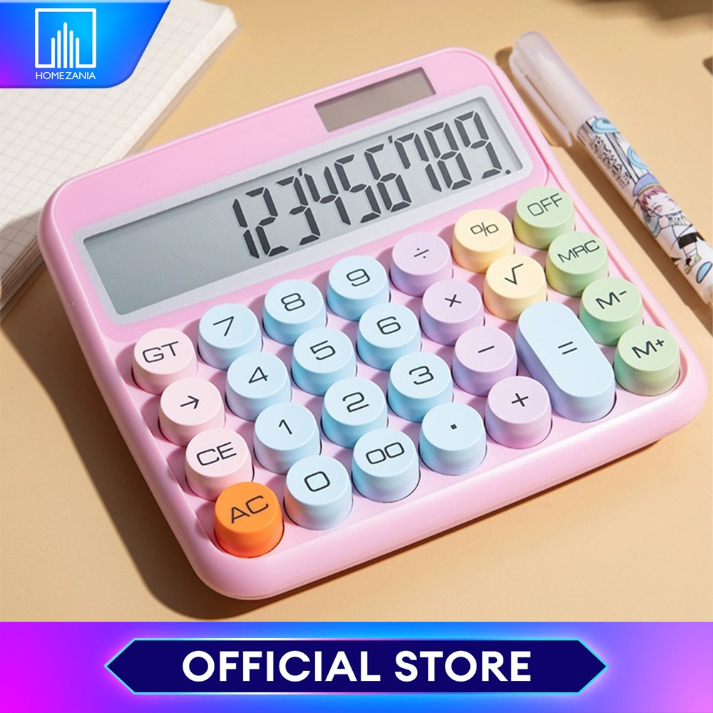 Home Zania Basic Calculator Large Button and Display Cute Colorful ...