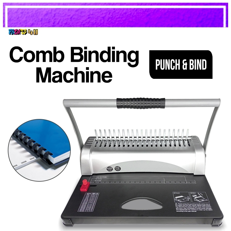 A4 Size Comb Binding Machine Double Arm Adjustable Margin Binder 21 ...