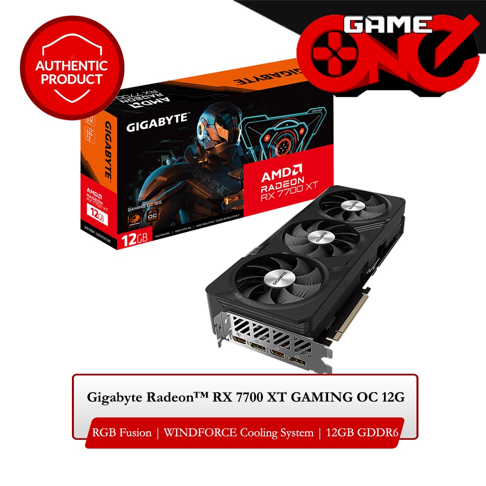 Gigabyte Radeon™ RX 7700 XT GAMING OC 12GB GDDR6 Graphics Card | Shopee ...