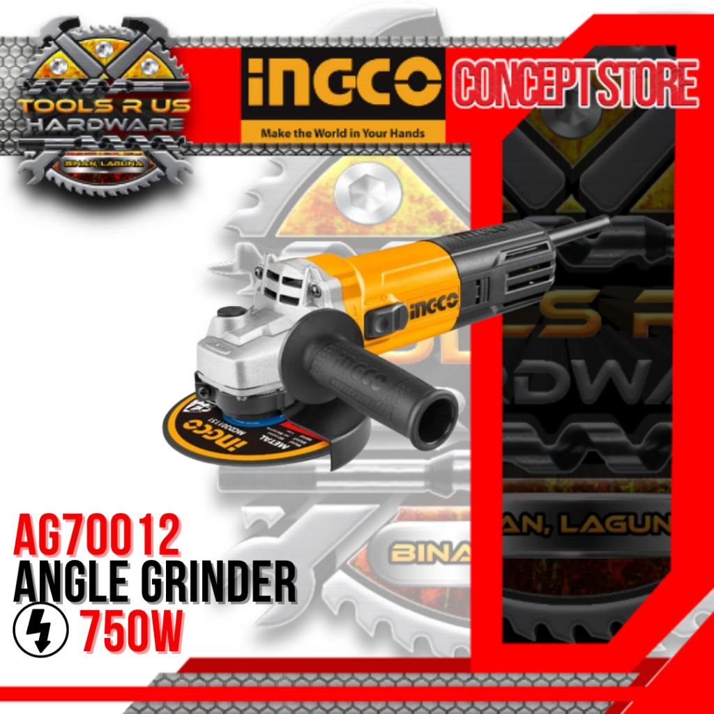 INGCO ANGLE GRINDER 750W AG70012 | POWER TOOLS | INDUSTRIAL | BINAN ...