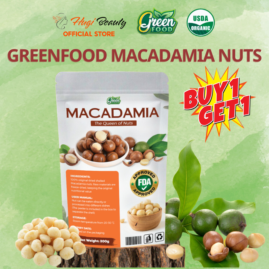 Macadamia Nuts Ready For Eat, Macadamia Nuts Roasted 100% Organic Rich Nutrition Glunten Free ...