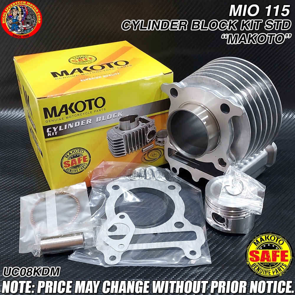 CYLINDER BLOCK KIT STD "MAKOTO" MIO 115 SPORTY (UC08KDM) | Shopee ...