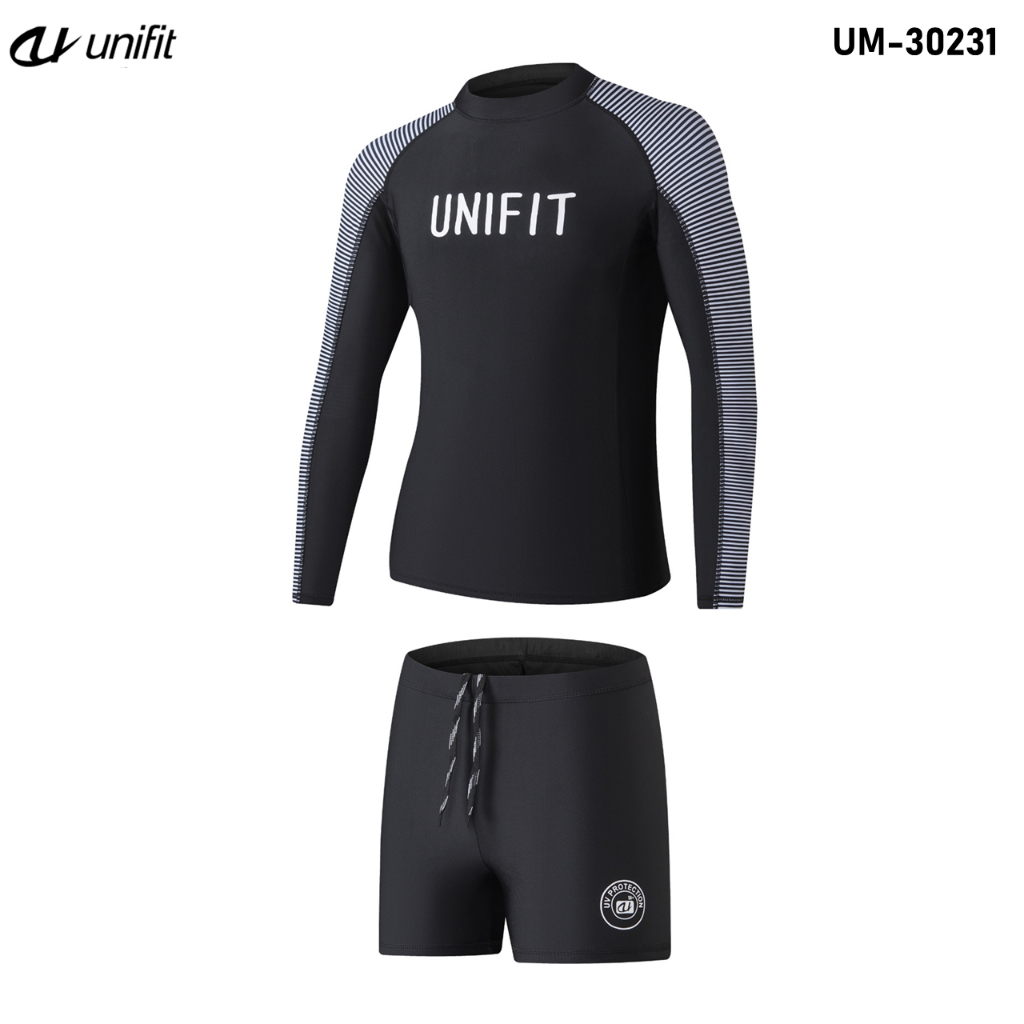 UNIFIT Men's Rash Guard Swimsuit Swimwear Dri-Fit Rush Guard Terno UM ...