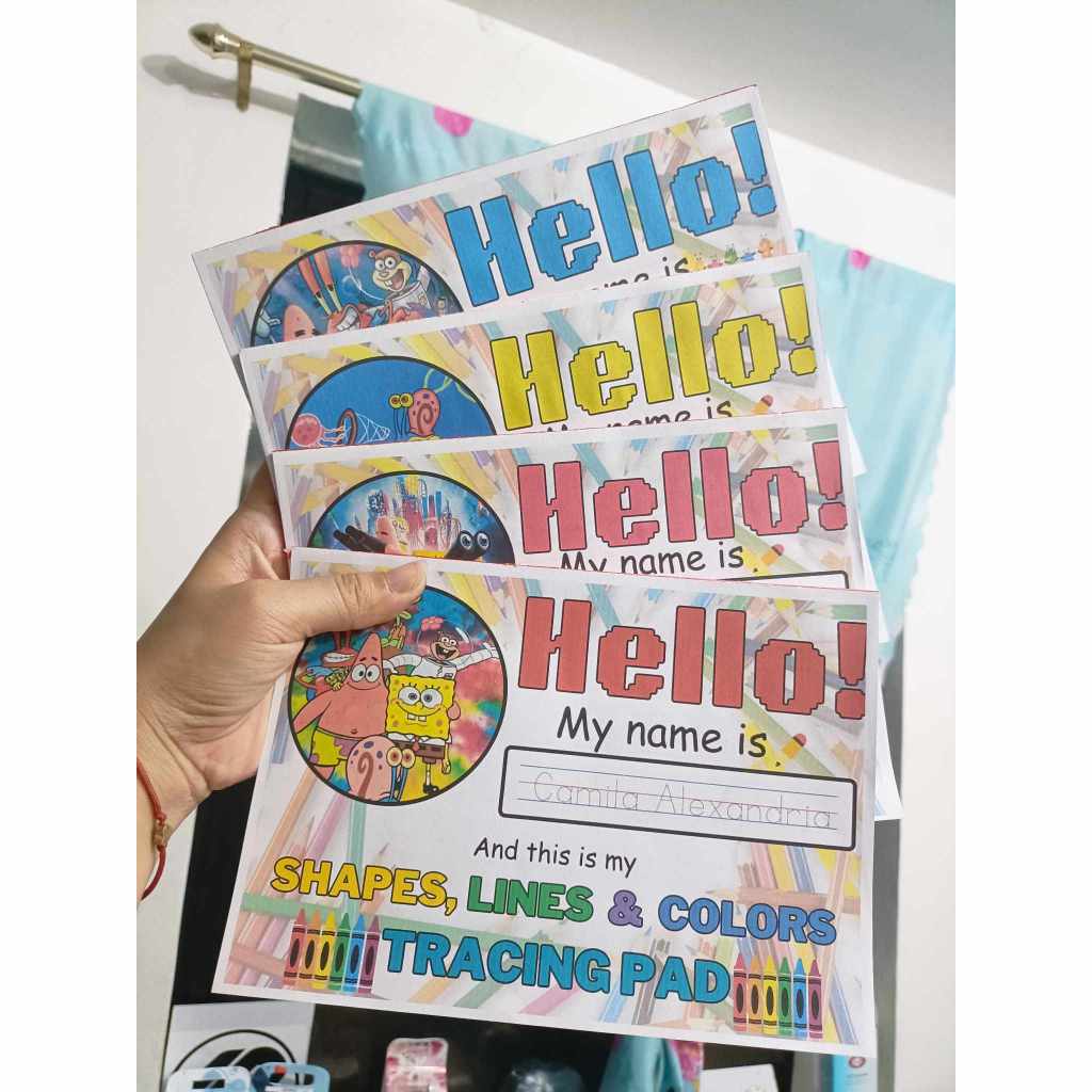 Personalized Tracing Pad Names, Numbers, Shapes and Alphabet Back to ...
