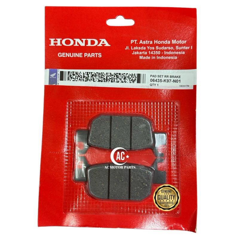 HONDA Brake pad set (rear) for ADV 150, PCX 160 ABS | Shopee Philippines