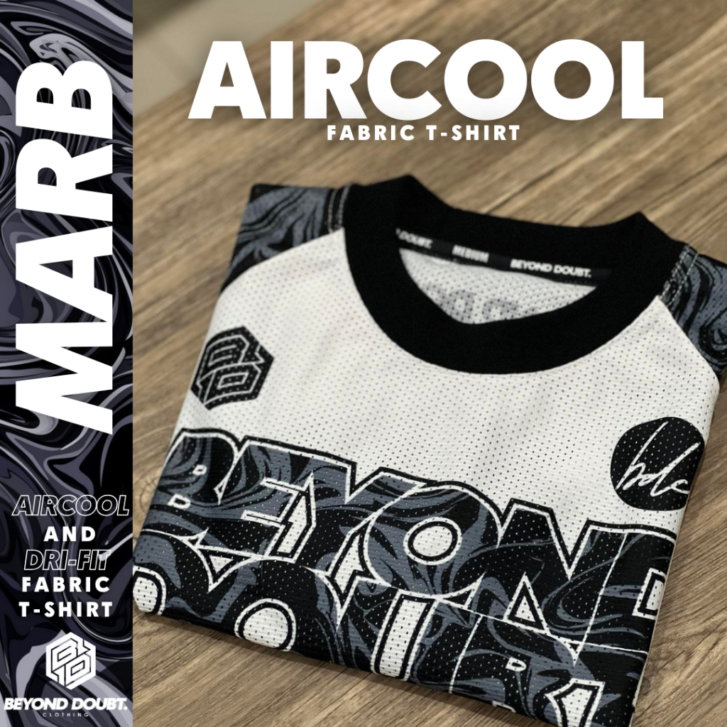 T-SHIRT - "MARB” Design AIRCOOL & DRIFIT Fabric - BEYOND DOUBT CLOTHING ...