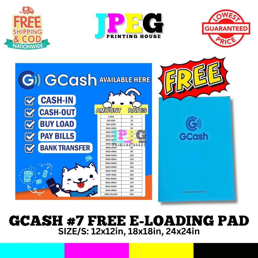 GCASH #7R FREE PAD Tarp Tarpaulin Affordable High Quality (NON ...