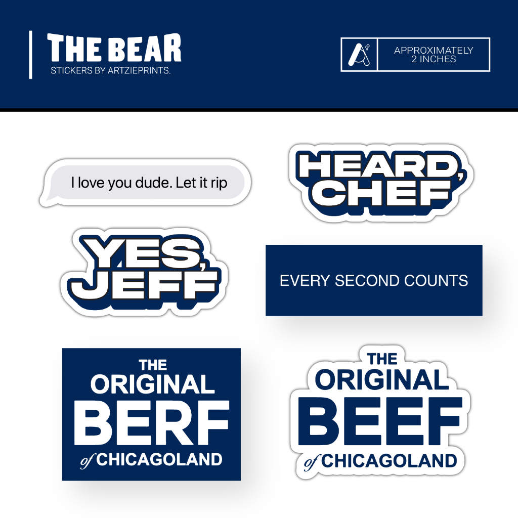 The Bear TV Series Stickers | Matte Laminated Waterproof | For : Laptop ...