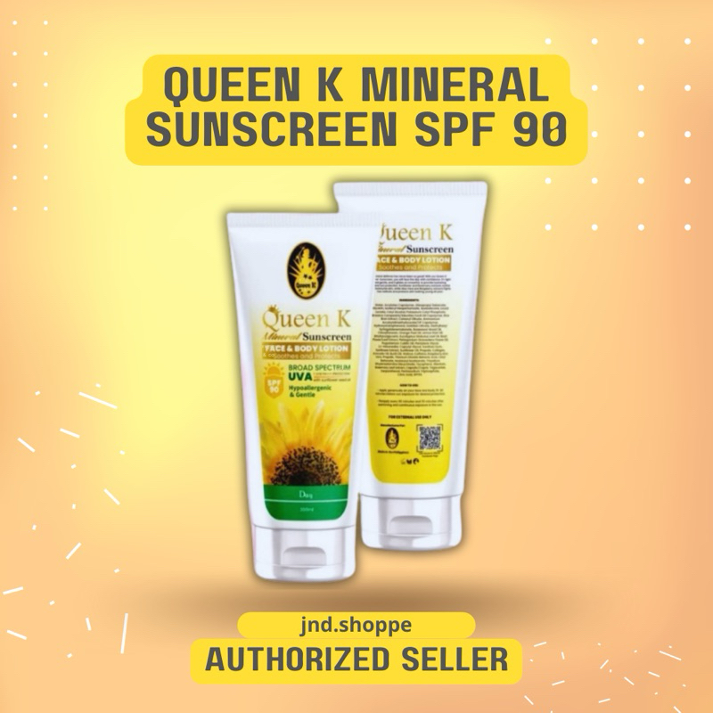 Queen K Mineral Sunscreen Face and Body Lotion SPF 90 | Shopee Philippines