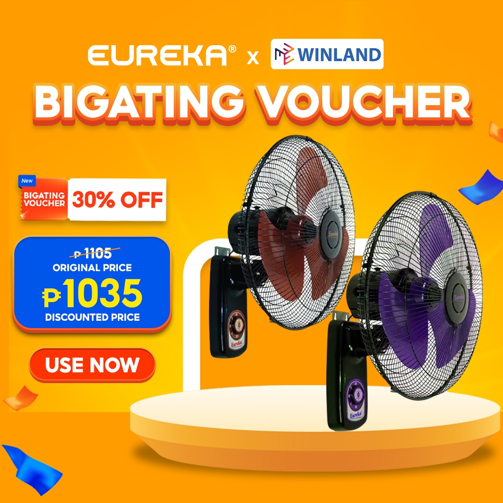 Eureka by Winland 16 Inches 3 Blades Wall Fan | Electric Fan 50watts ...