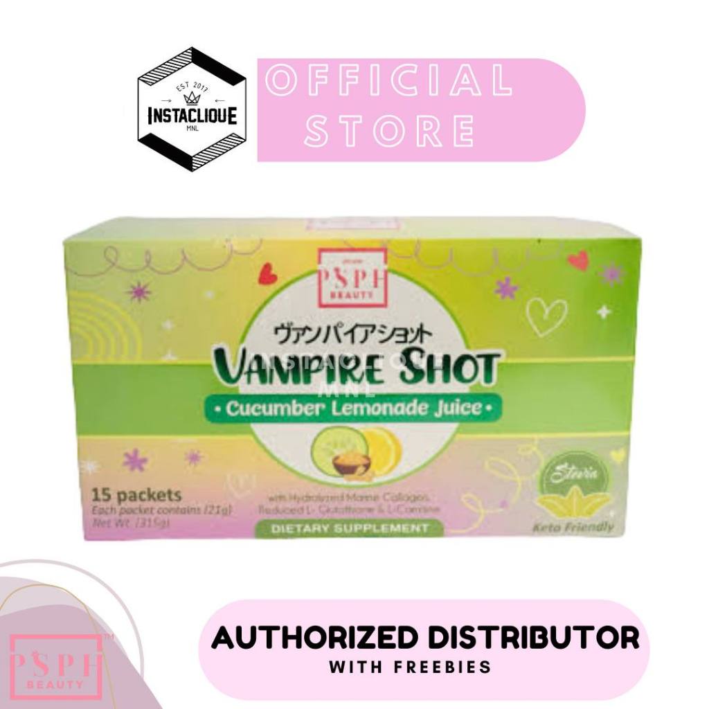 Vampire Shot Cucumber Lemonade Collagen, Glutathione & Slimming Juice ...