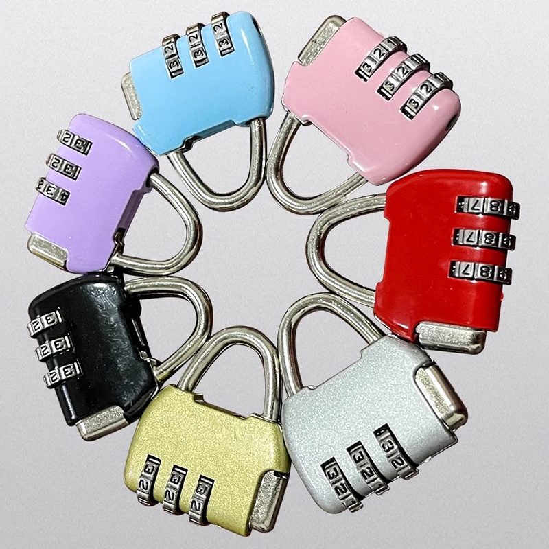Combination Lock Luggage padlock Mini Metal 3 Digits Number cabinet ...