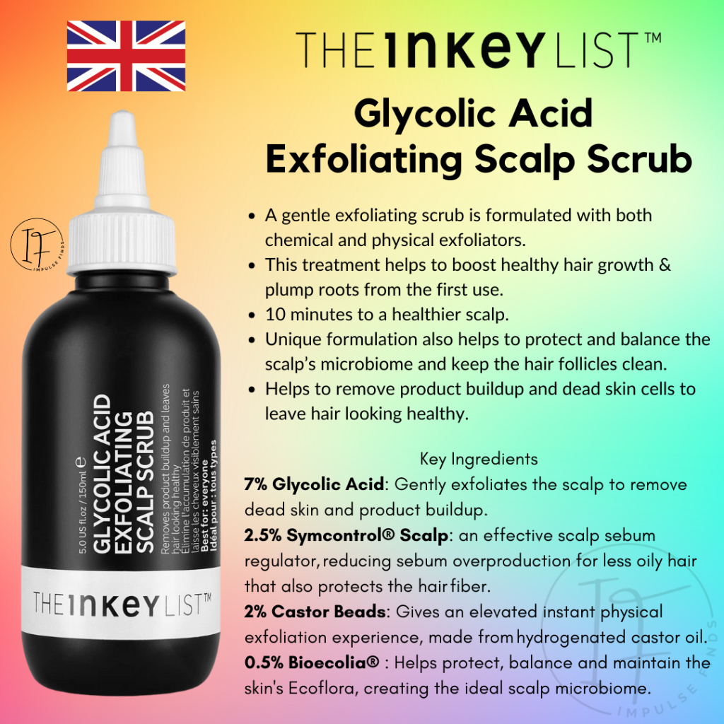 The Inkey List Glycolic Acid Exfoliating Scalp Scrub 150ml | Shopee ...