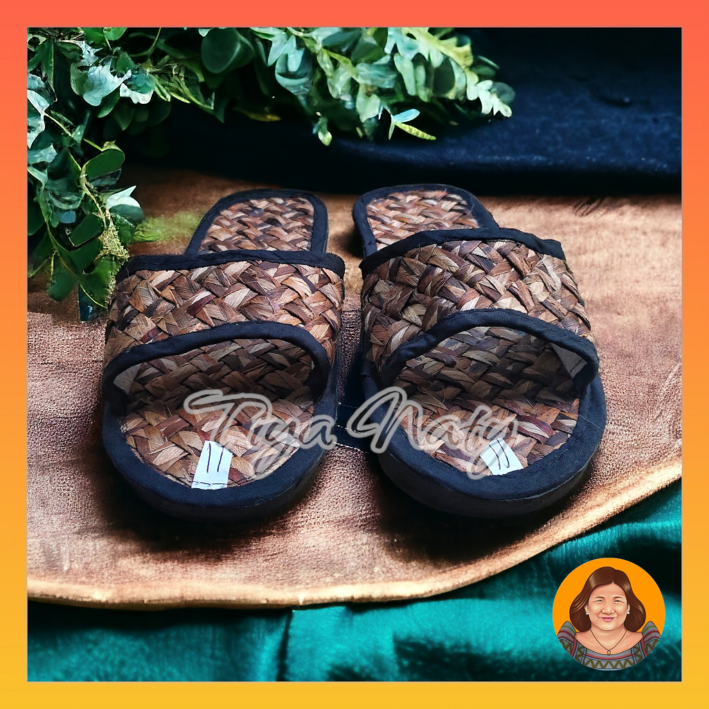 TIYA NATY Abaca Slippers Indoor Non-slip Slip-ons Tsinelas Pambahay ...