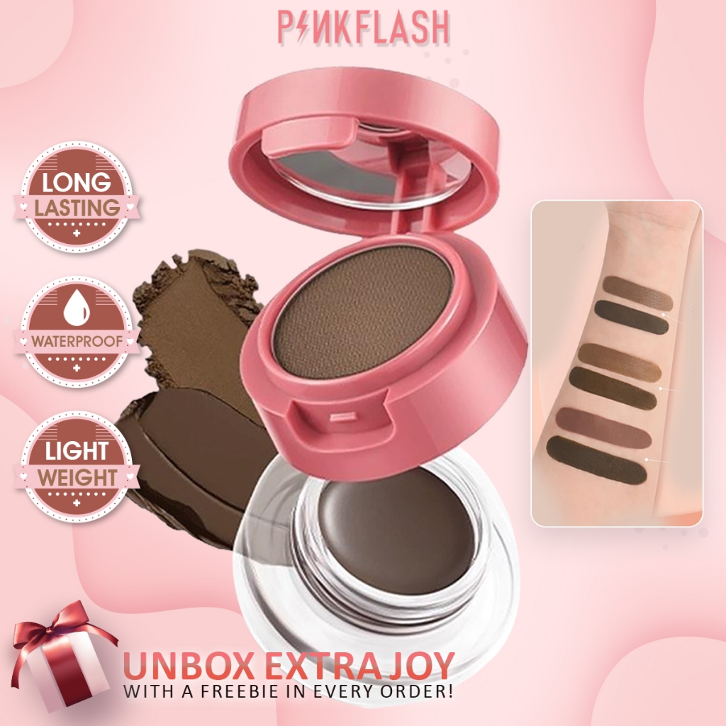 PINKFLASH 2-In-1 Duo Effect Eyebrow Cream & Powder Gel Pomade | Shopee ...