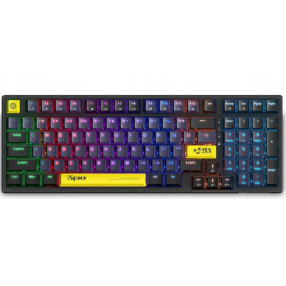 Onikuma G38 98 Keys RGB Wired Mechanical Keyboard Black (Tea Axis ...