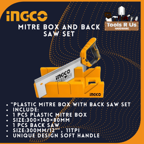 INGCO MITRE BOX AND BACK SAW SET HMBSK30082 | HAND TOOLS | MERVILLE ...