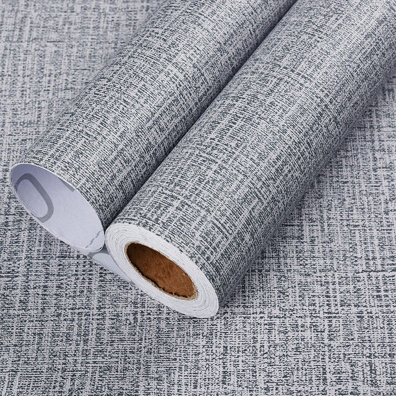 Waterproof Wallpaper 10M*45CM PVC Plain color Stripe Paper Pvc Self ...