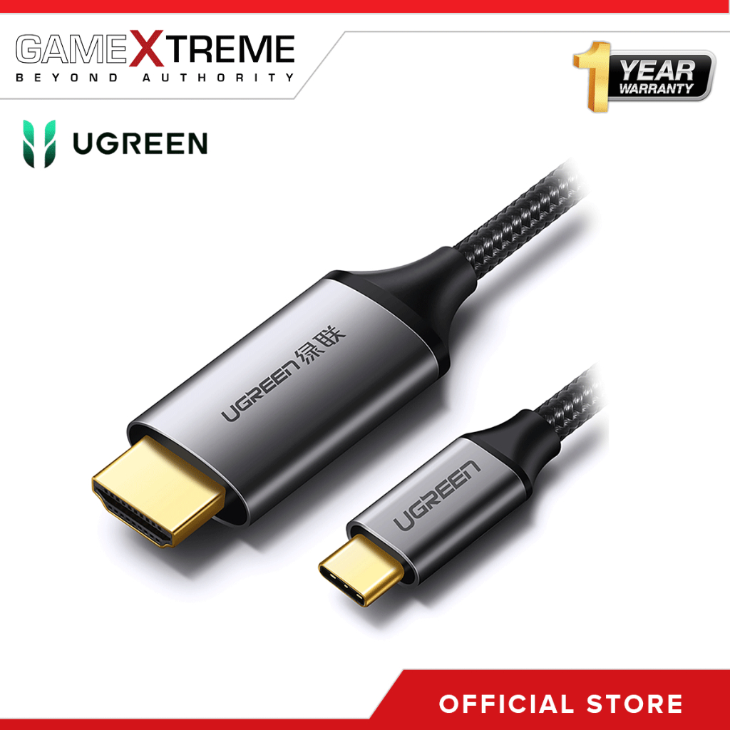 UGREEN USB-C To HDMI Cable 1.5M Gray Black MM142/50570 | Shopee Philippines