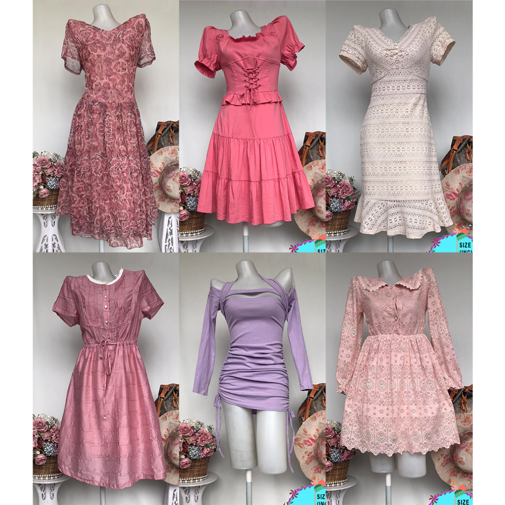 Preloved Pink & Purple Dress | Shopee Philippines