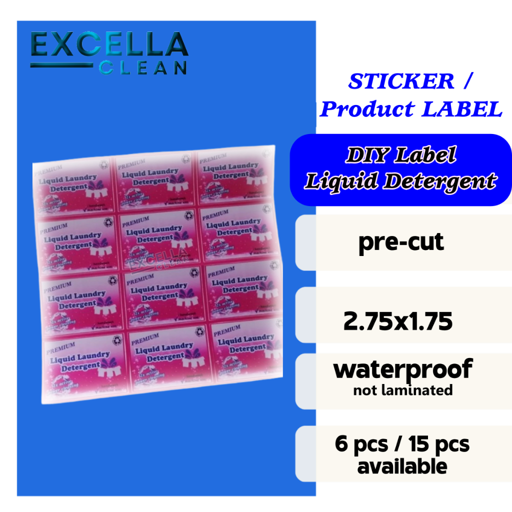 STICKER Liquid Detergent LABEL for your DIY products | Shopee Philippines