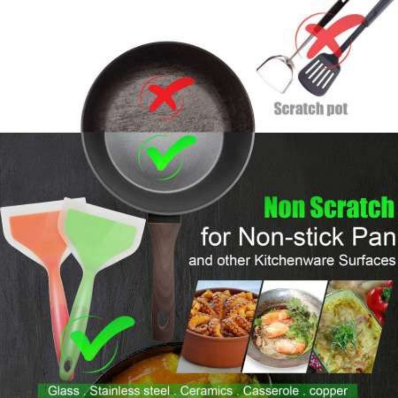 Silicon Spatula Kitchen Scraper Pro Home Cooking Utensils Wide Pizza ...