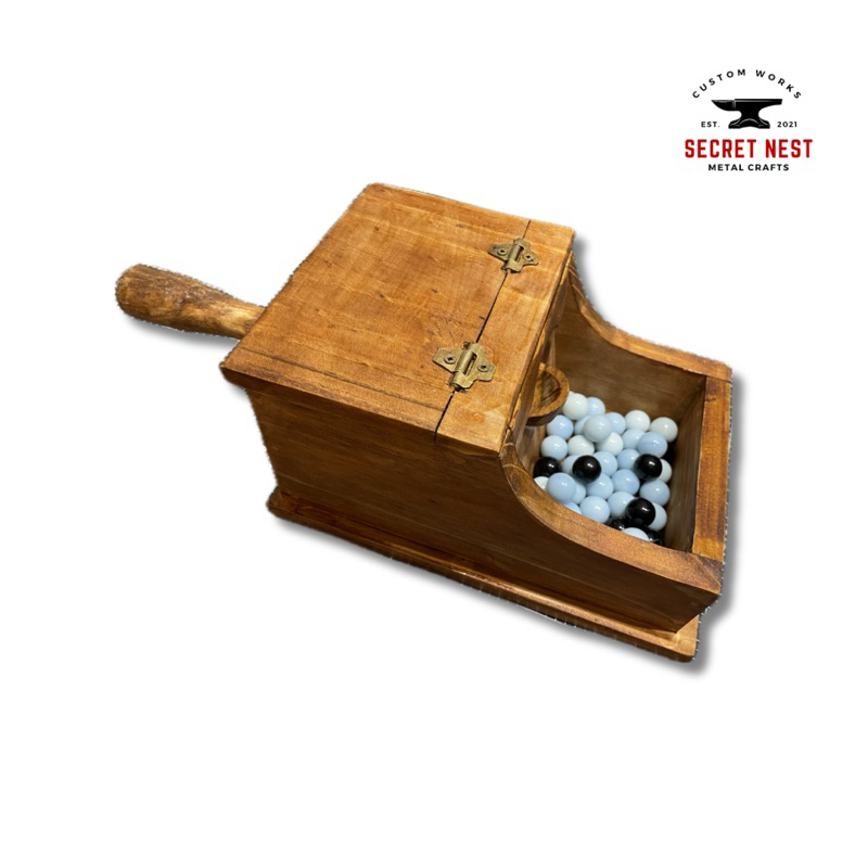 SECRET NEST Antique Masonic Fraternity Wooden Ballot Voting Box with ...