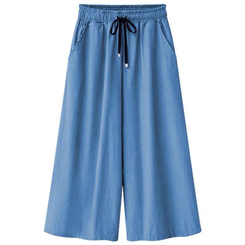 Ginza6 Soft denim wide leg square pants for women fits 25-32 waistline ...