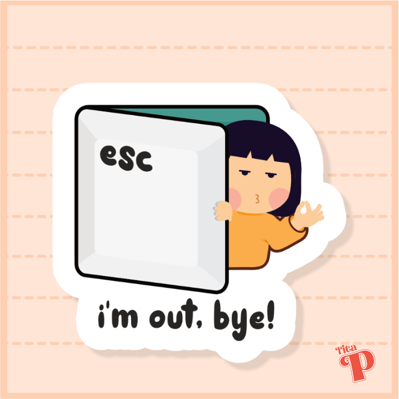 i'm out - esc witty vinyl waterproof sticker | Shopee Philippines