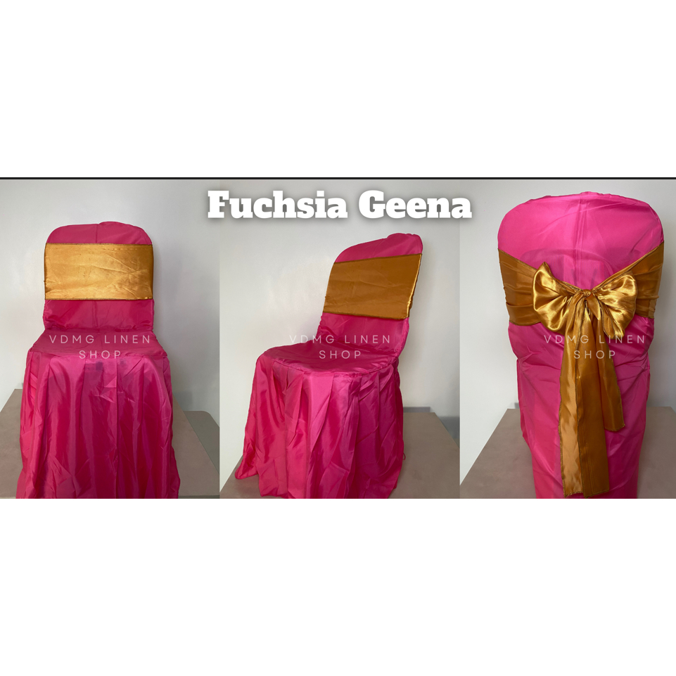 GEENA Chair Cover Monoblock Cover Catering Geena Gina Fabric (RIBBON ...