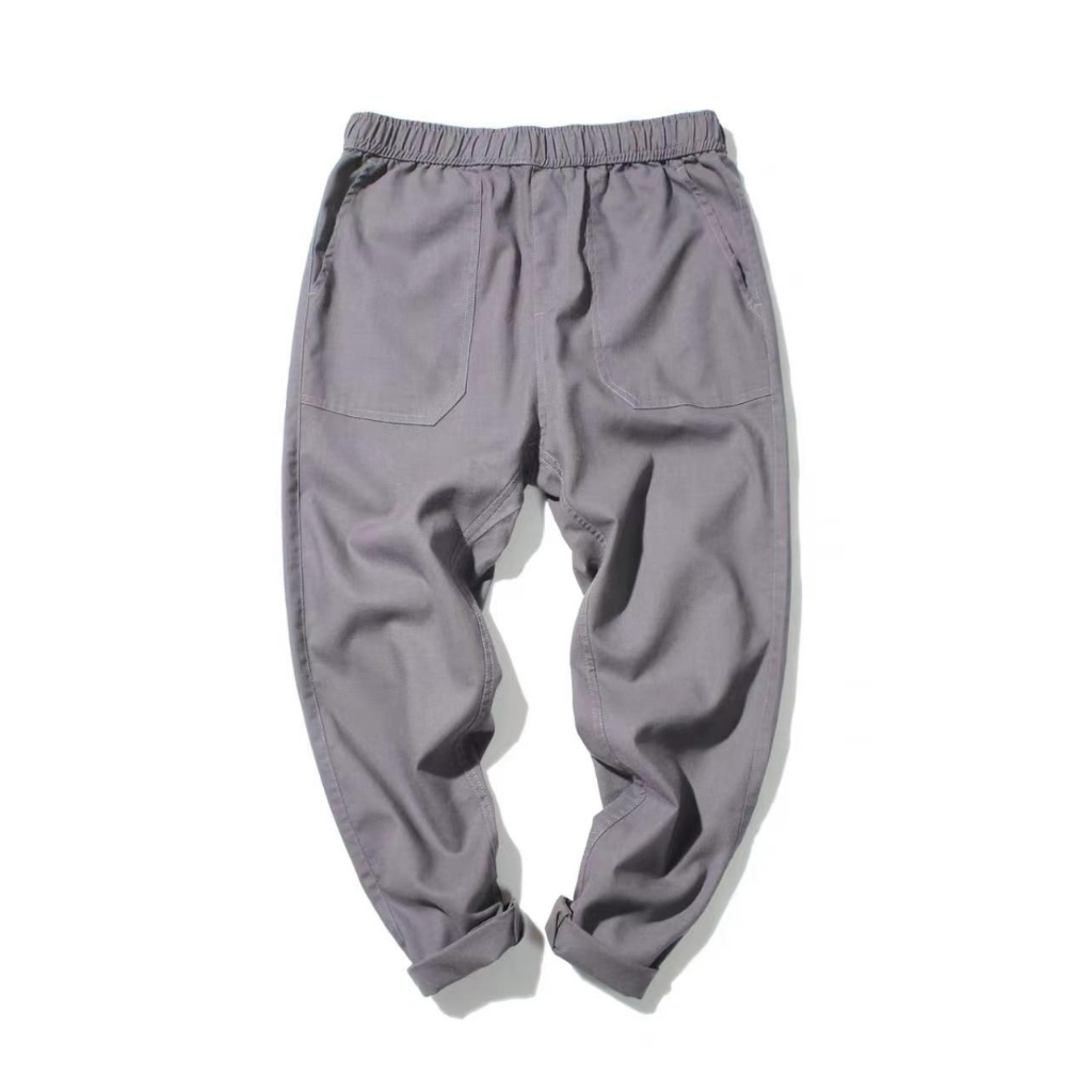 Mens Korean Baggy Pants Taslan Streetwear Trousers Casual Unisex Full ...