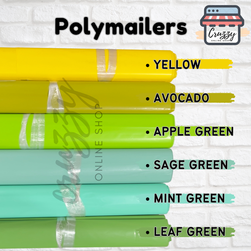(97-100 pcs) Colored Polymailer Courier Shipping Pouch / Self-adhesive ...