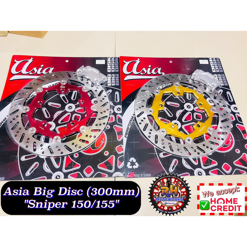 ASIA Big Disc (300mm) for Sniper 150/155 with Caliper Bracket Extension ...