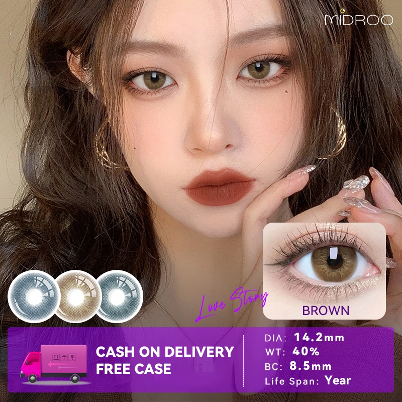 Midroo 2PCS\Pair Love Story contact lenses color contact lenses Graded ...